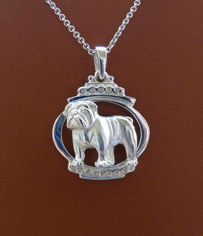 Small Sterling Silver Bulldog / English Bulldog Standing Study - Etsy