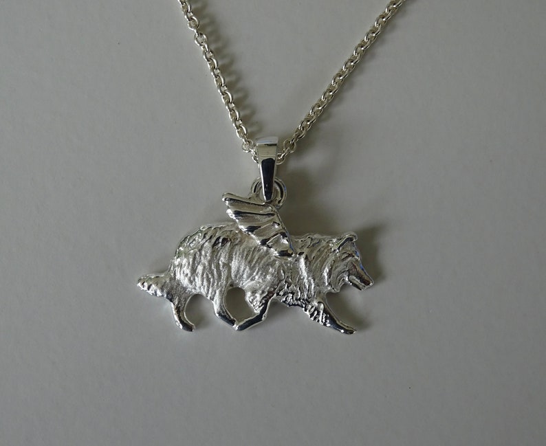 Sterling Silver Border Collie Angel Pendant - Etsy