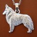 Large Sterling Silver Belgian Tervuren / Belgian Sheepdog - Etsy
