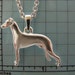 Large Sterling Silver Whippet Standing Study Pendant - Etsy