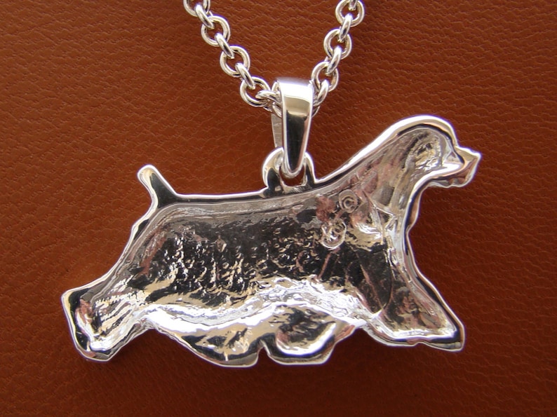 Large Sterling Silver Cocker Spaniel Running Study Pendant - Etsy