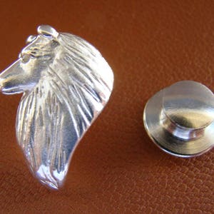 Sterling Silver Sheltie / Shetland Sheepdog Head Study Lapel Pin - Etsy