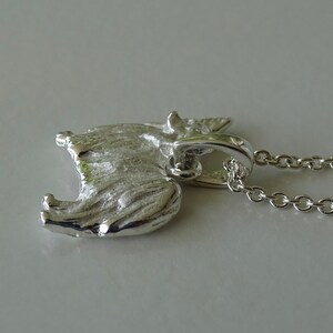 Small Sterling Silver Papillon Pendant - Etsy