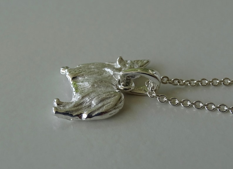Small Sterling Silver Papillon Pendant - Etsy