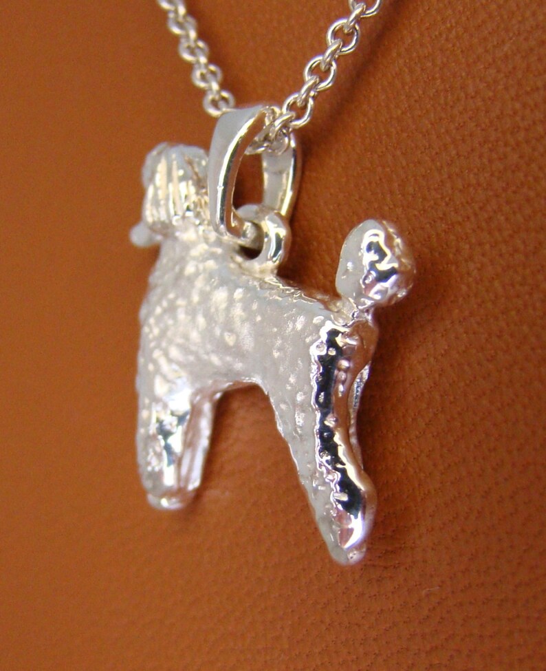 Small Sterling Silver Poodle Standing Study Pendant - Etsy