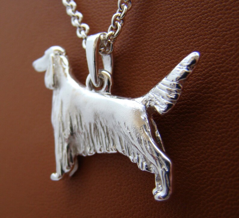 Sterling Silver Irish Setter Standing Study Pendant | Etsy