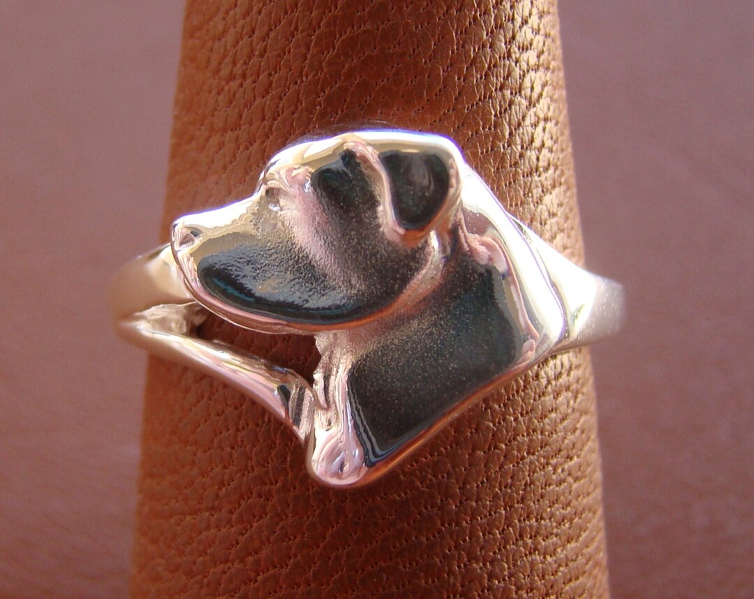 Small Sterling Silver Rottweiler Head Study Ring - Etsy