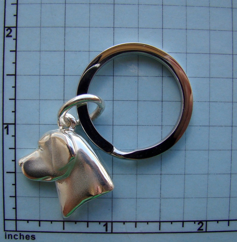 Sterling Silver Labrador Retriever Large Head Study Key Ring - Etsy