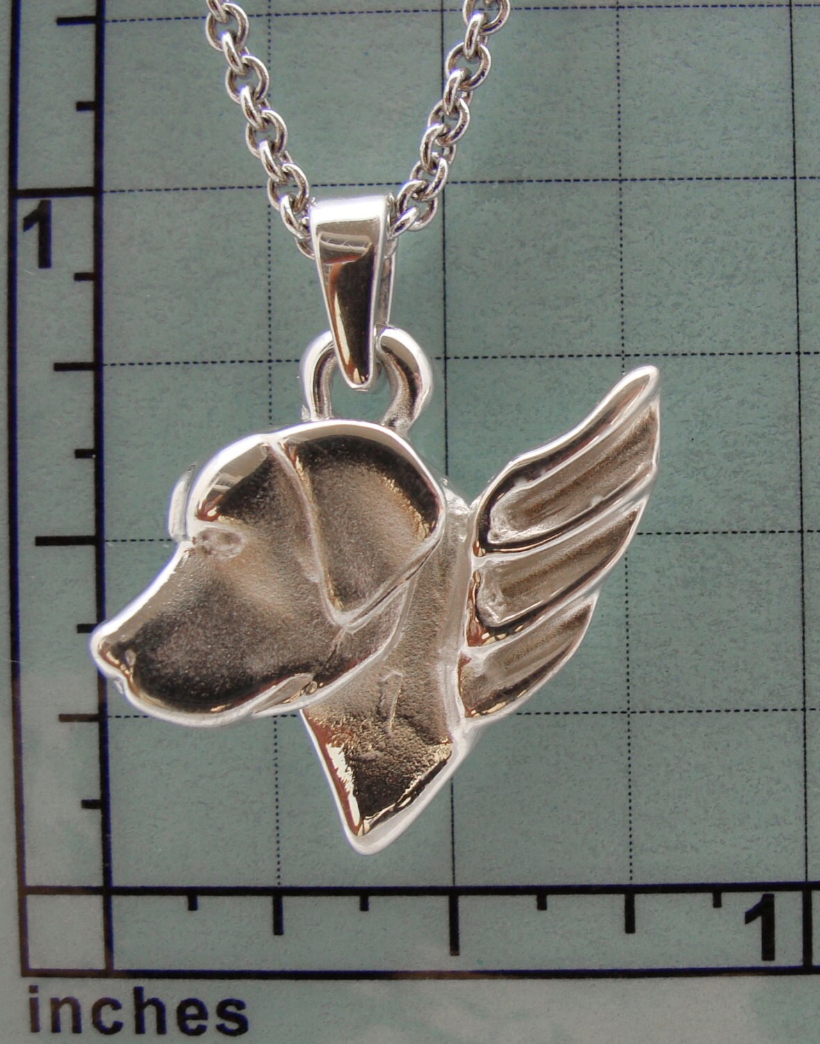 Small Sterling Silver Labrador Retriever Angel Pendant | Etsy