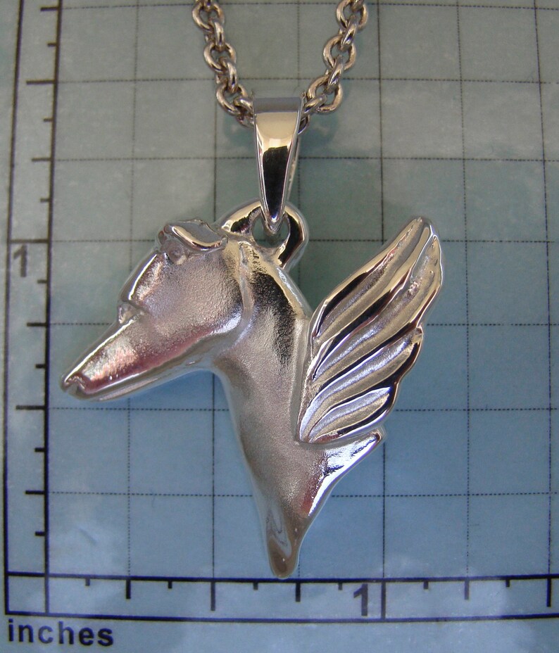 Large Sterling Silver Greyhound Angel on A Heart Frame Pendant - Etsy