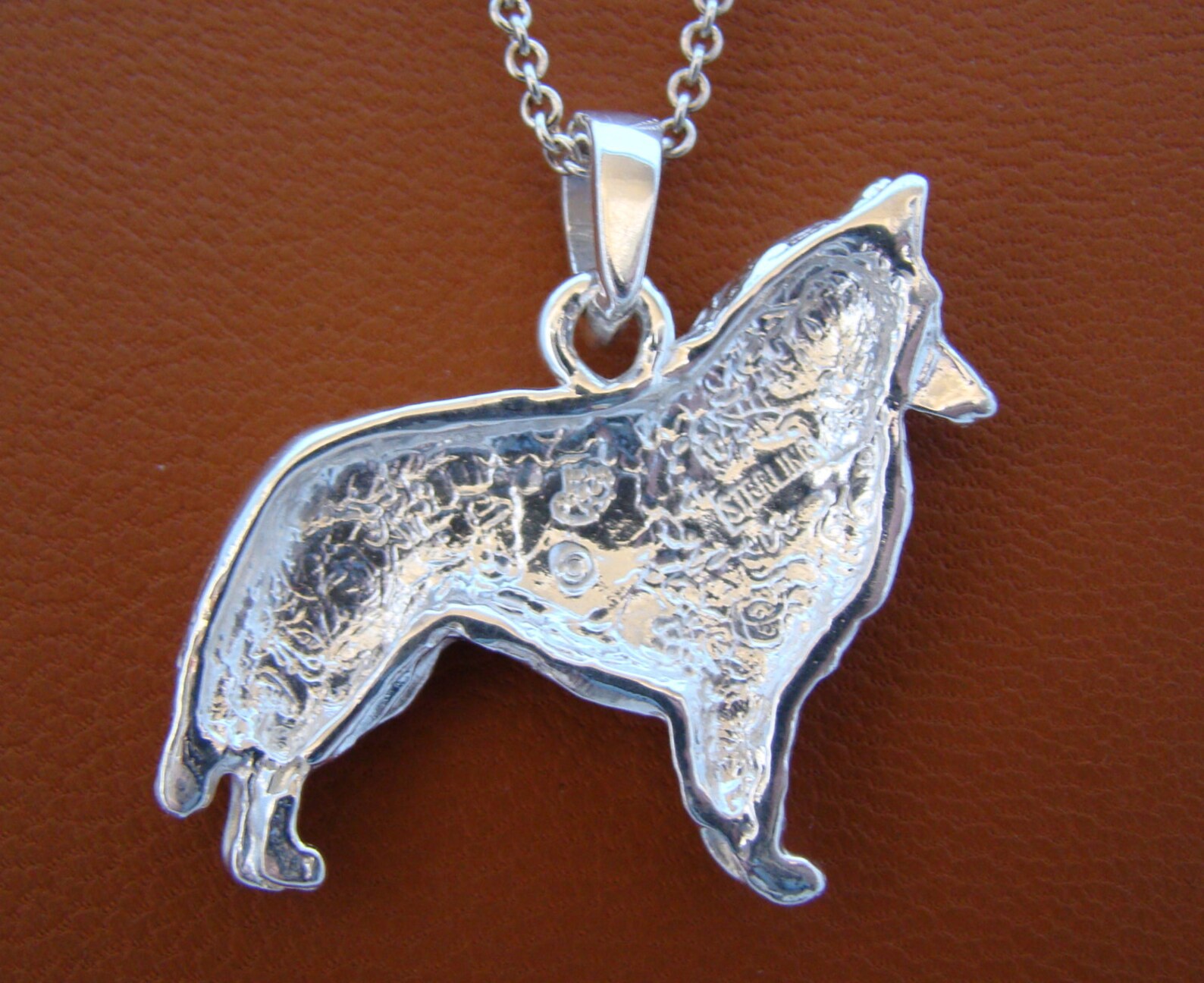 Large Sterling Silver Belgian Tervuren / Belgian Sheepdog - Etsy