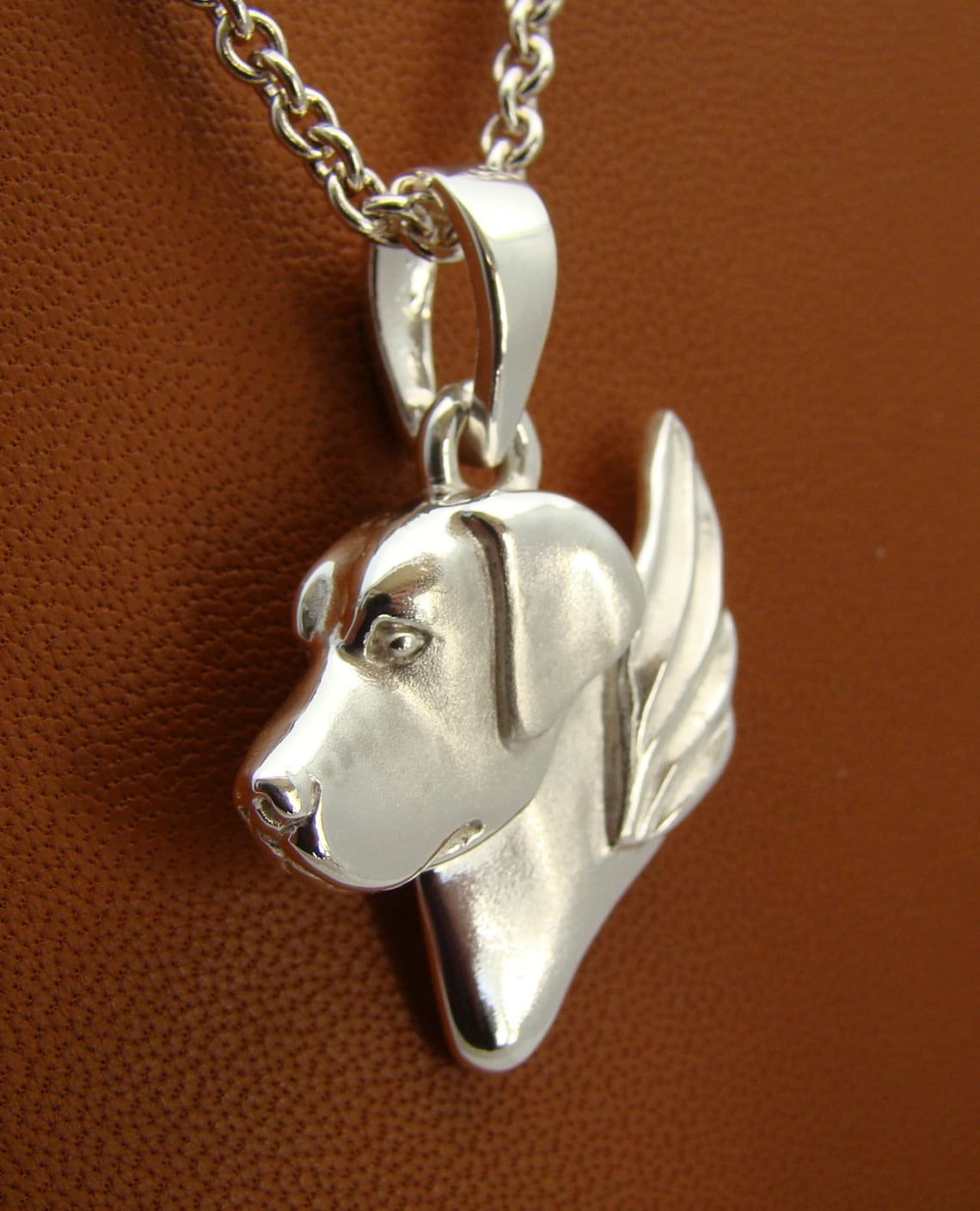 Large Sterling Silver Labrador Retriever Angel Pendant - Etsy