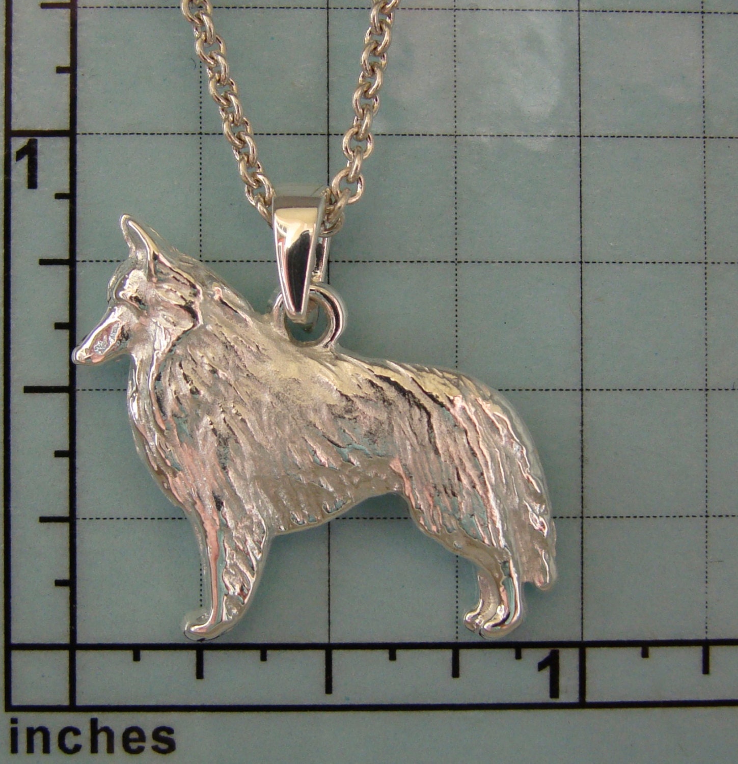 Small Sterling Silver Belgian Tervuren / Belgian Sheepdog Standing ...