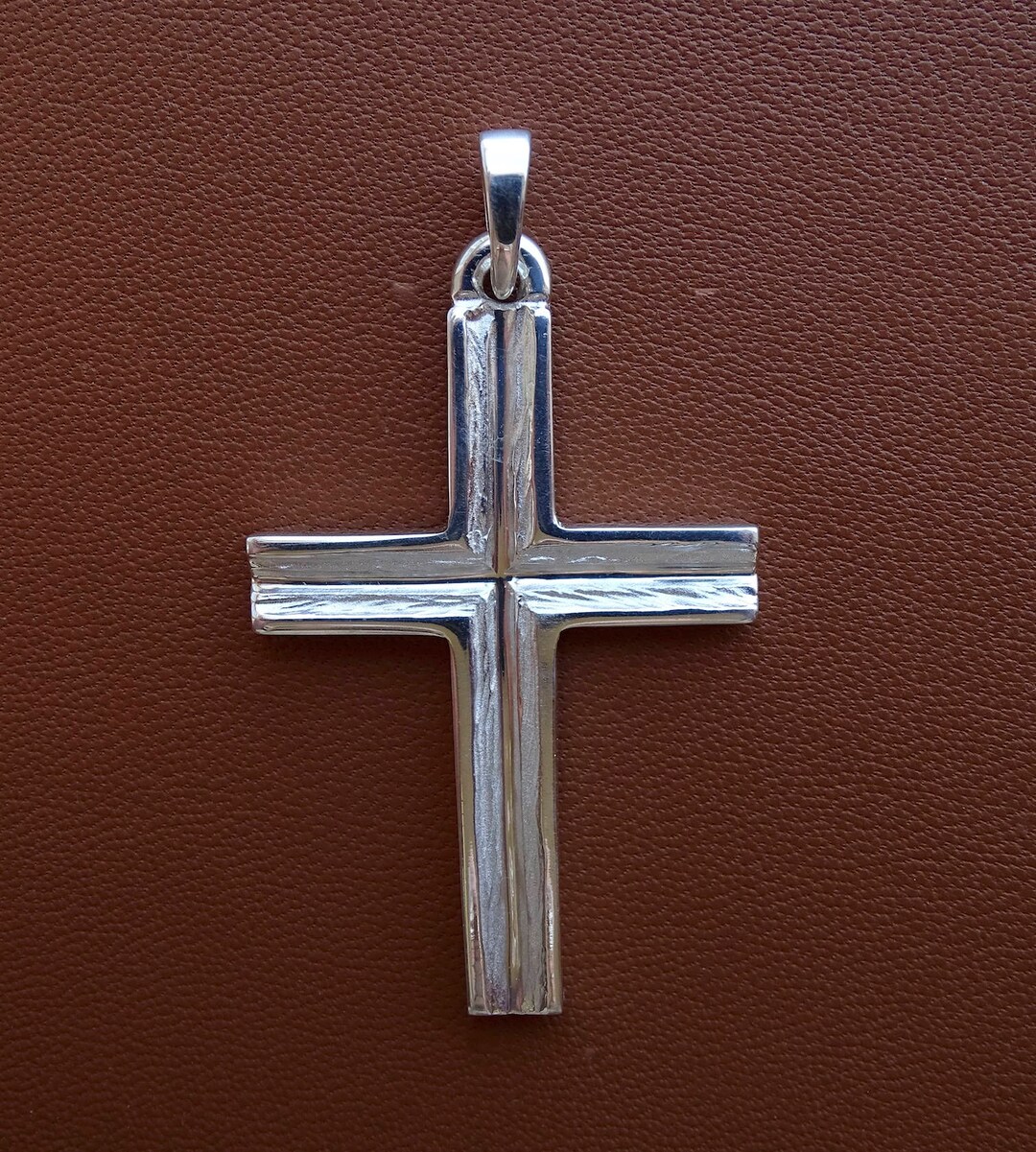 Large Sterling Silver Silver Hand Made Cross - Etsy