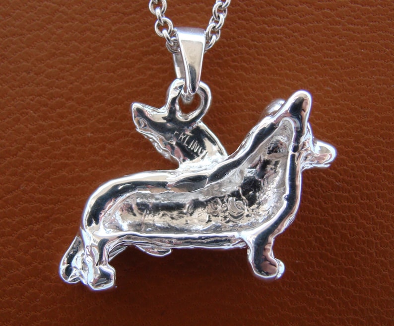 Sterling Silver Cardigan Welsh Corgi Angel Pendant | Etsy