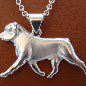 Large Sterling Silver Rottweiler Moving Study Pendant - Etsy