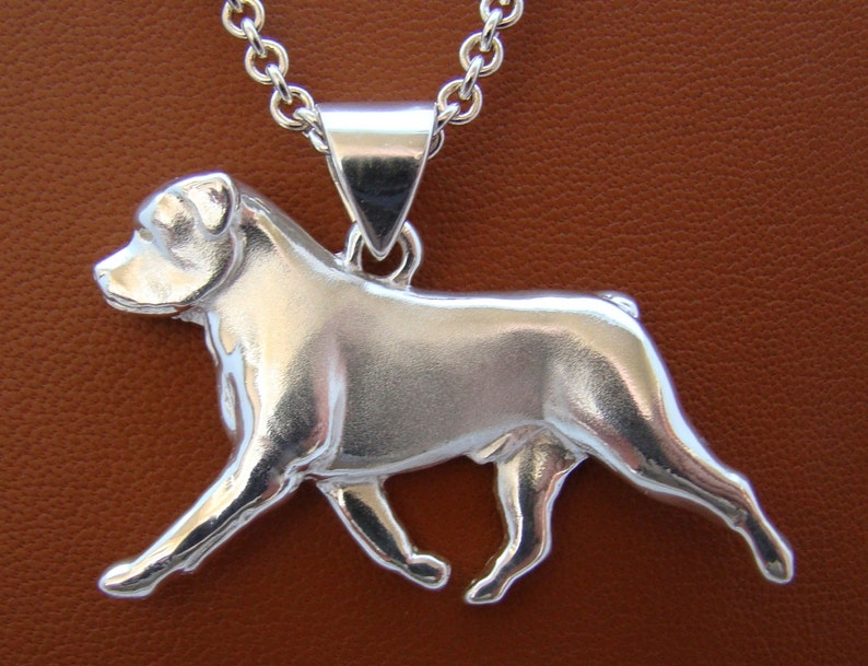 Large Sterling Silver Rottweiler Moving Study Pendant - Etsy