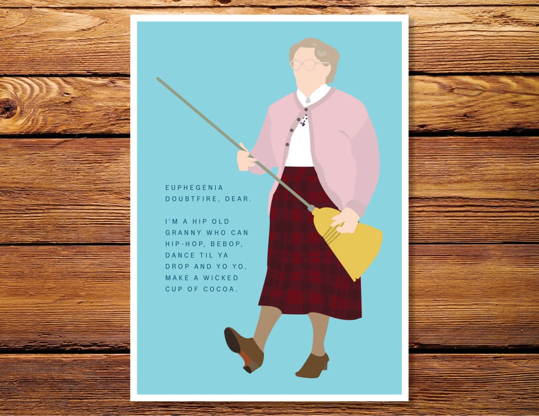 Mrs. Doubtfire - 5x7 Giclee Print - Etsy
