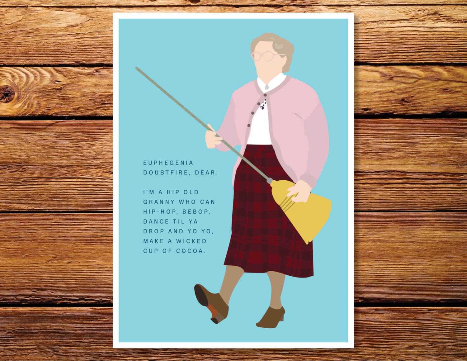 Mrs. Doubtfire - 5x7 Giclee Print - Etsy