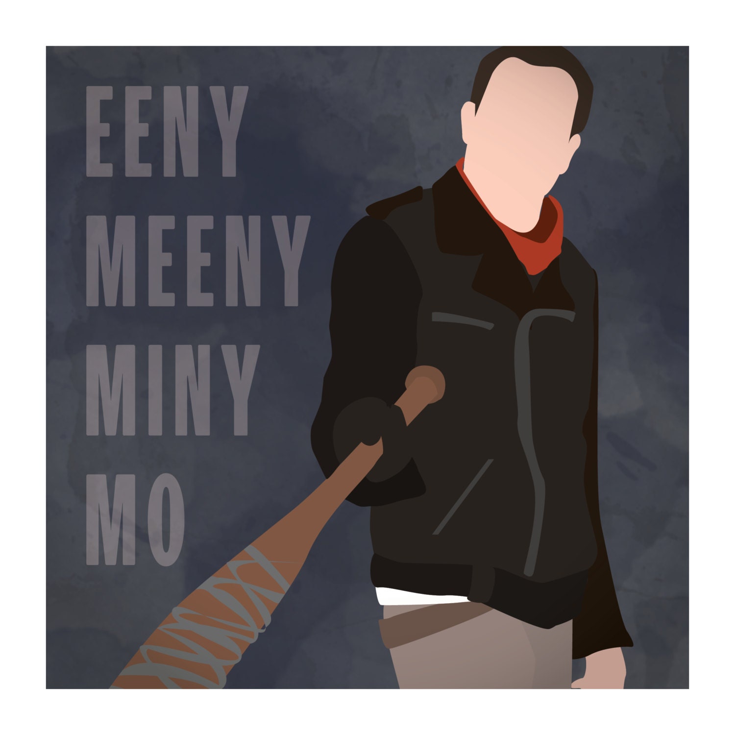 The Walking Dead Negan 8x8 Giclee Print - Etsy
