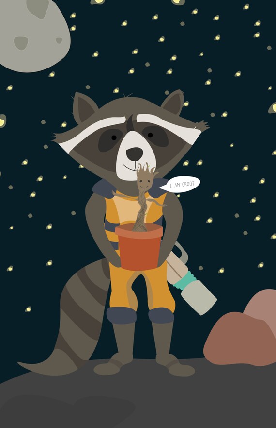 Wallpaper Rocket Raccoon Groot Guardians Of The Galaxy
