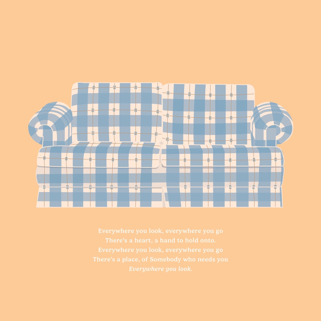 Full House Couch - 8x8 Giclee Print - Etsy