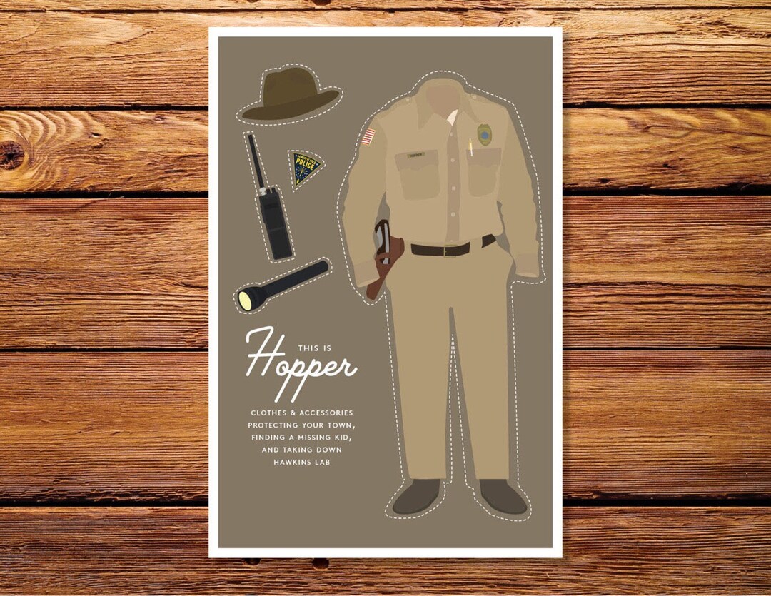 Stranger Things - Hopper 4"x6" Giclee Print - Etsy
