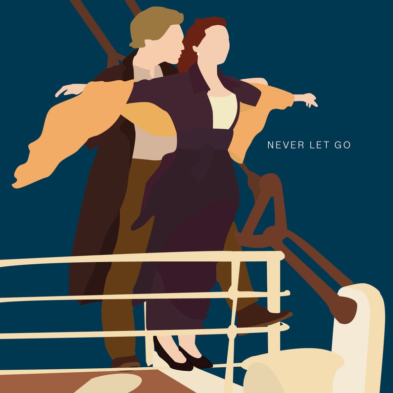 Titanic Never Let Go 8x8 Giclee Print Etsy