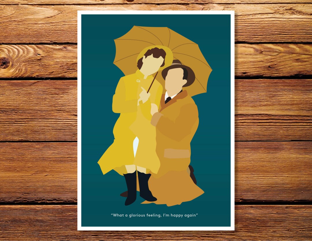 Singing in the Rain 5"x7" Giclee Print - Etsy