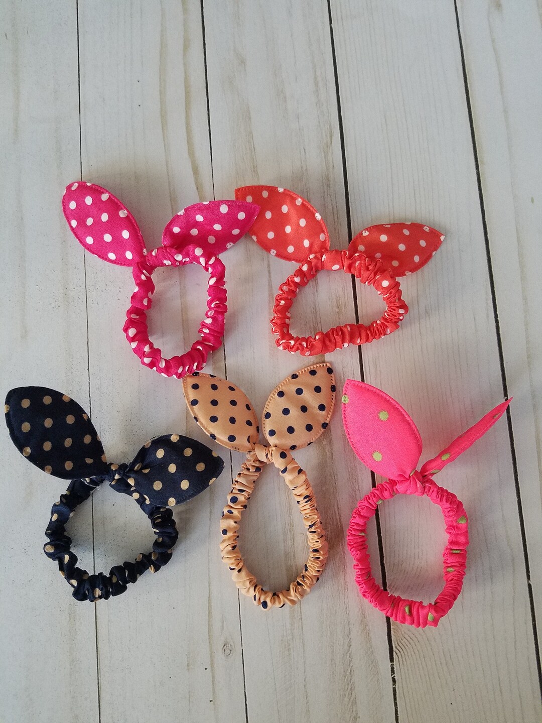 Rabbit Ear Scrunchies Hair Ties - Etsy