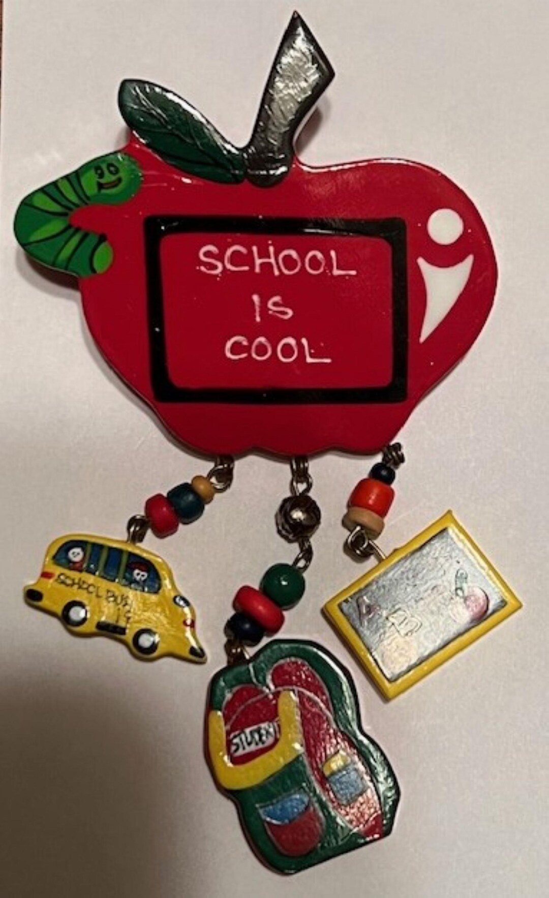 Vintage TEACHER or Back-to-school Brooch Pin! so Fun and Colorful ...