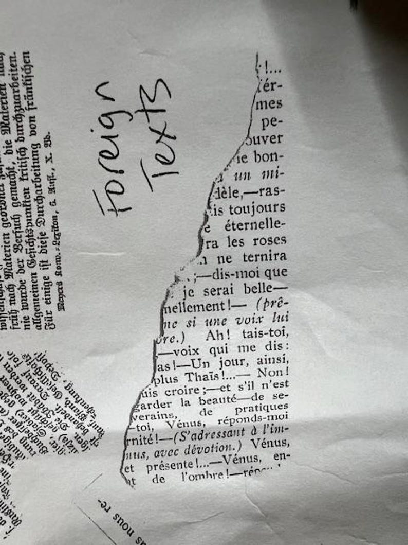 7 FOREIGN TEXT and Quotes! Artsy Vintage Unmounted Rubber Stamps HIGH ...
