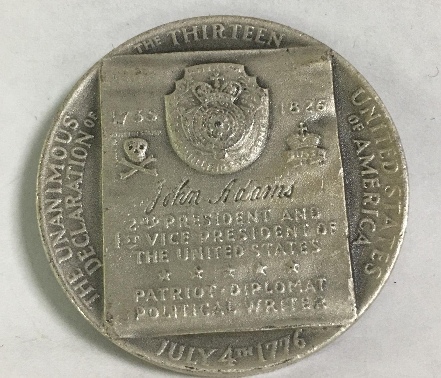 Collectibles Art & Collectibles Coins & Money President John Adams .999 ...