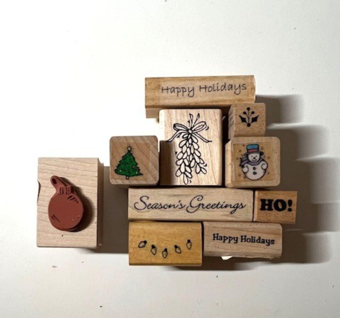 Lot of Vintage Rubber Stamps! Featuring Arbor, Wishing Well, Gate, More ...