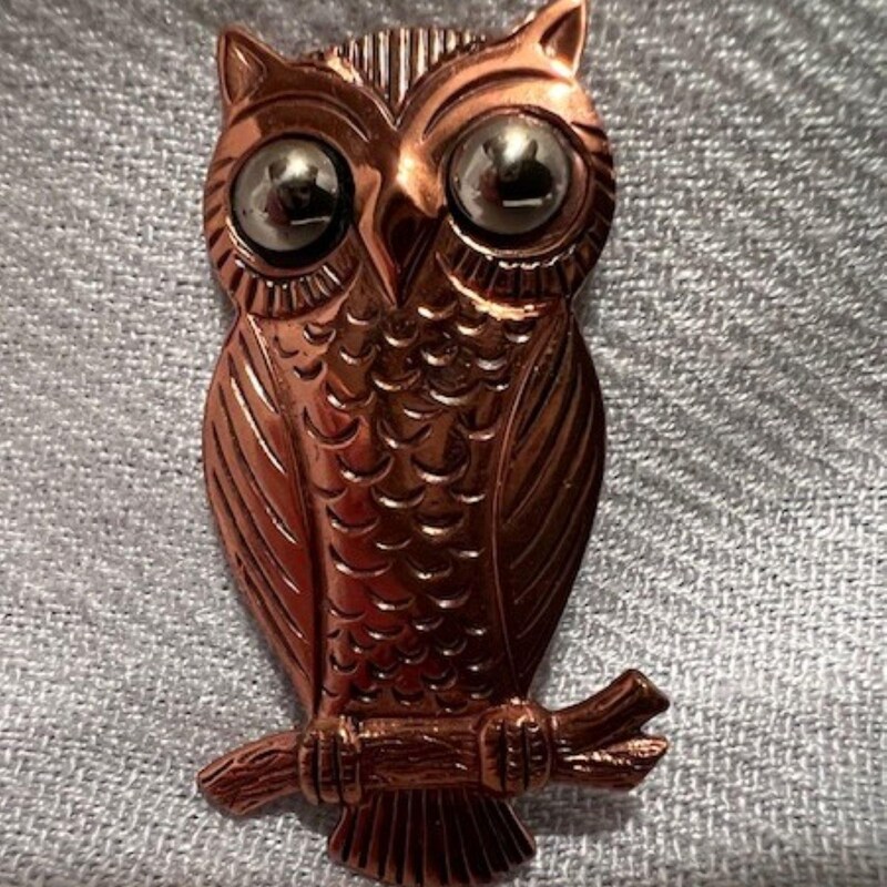 Copper Owl Pin - Etsy