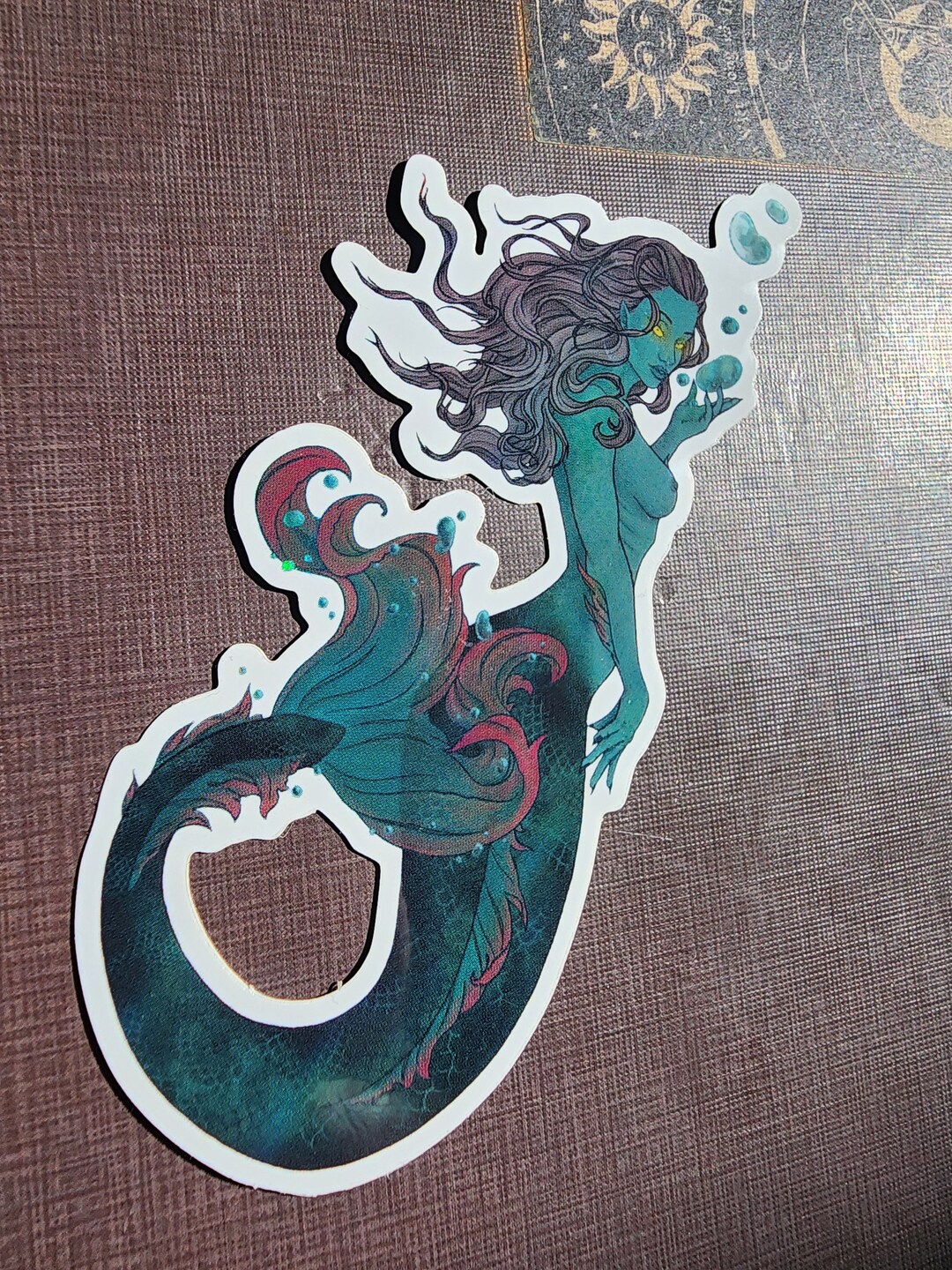 Dark Mermaid Siren Sticker, Laptop Decal, Car Sticker, Bumper Sticker ...