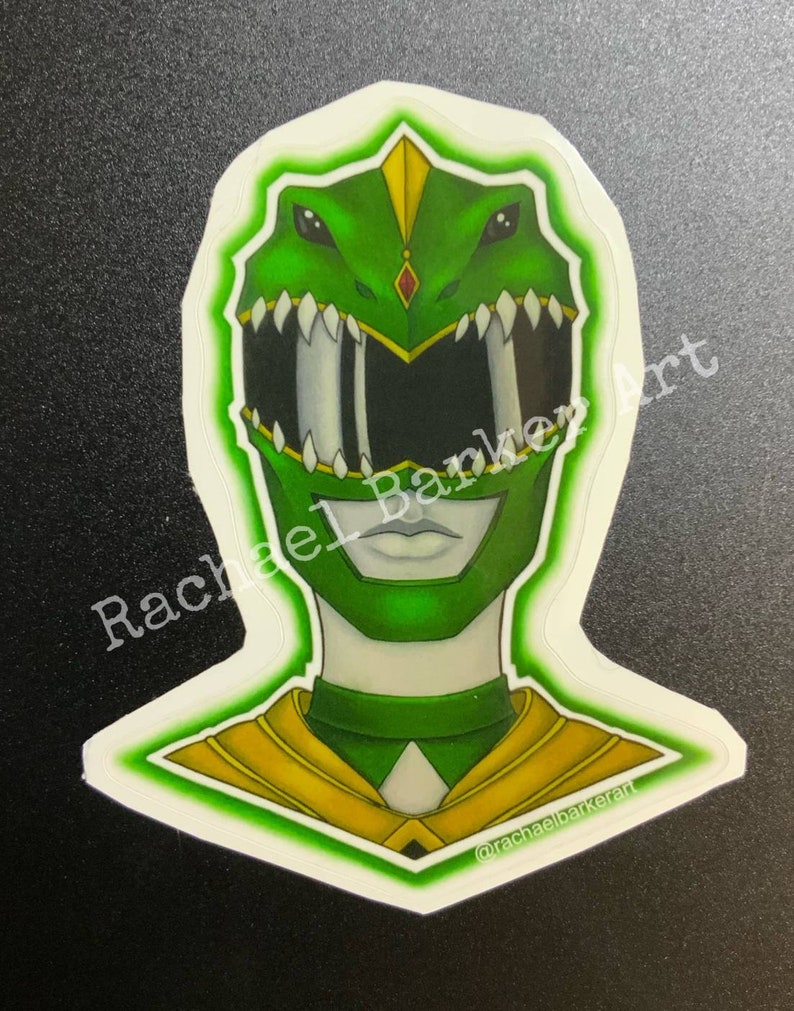 Mighty Morphin Power Rangers Vinyl Sticker, Laptop Decal, Bumper ...