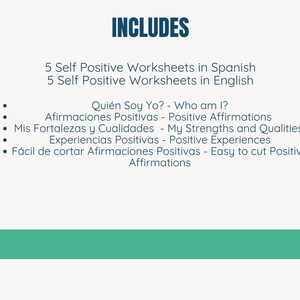 Positive Self-talk Worksheets | Hojas De Trabajo De Diálogo Interno ...