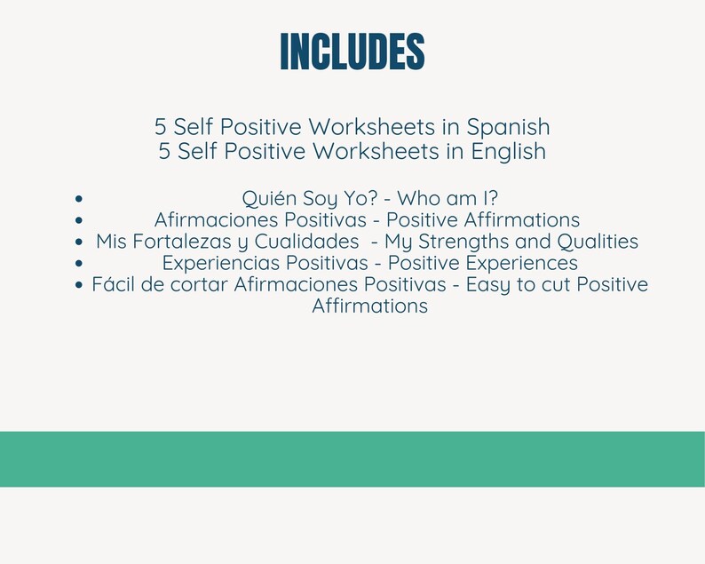 Positive Self-talk Worksheets | Hojas De Trabajo De Diálogo Interno ...