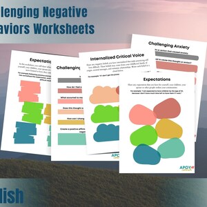 Challenging Negative Behaviors Worksheets | Hojas De Trabajo Para ...