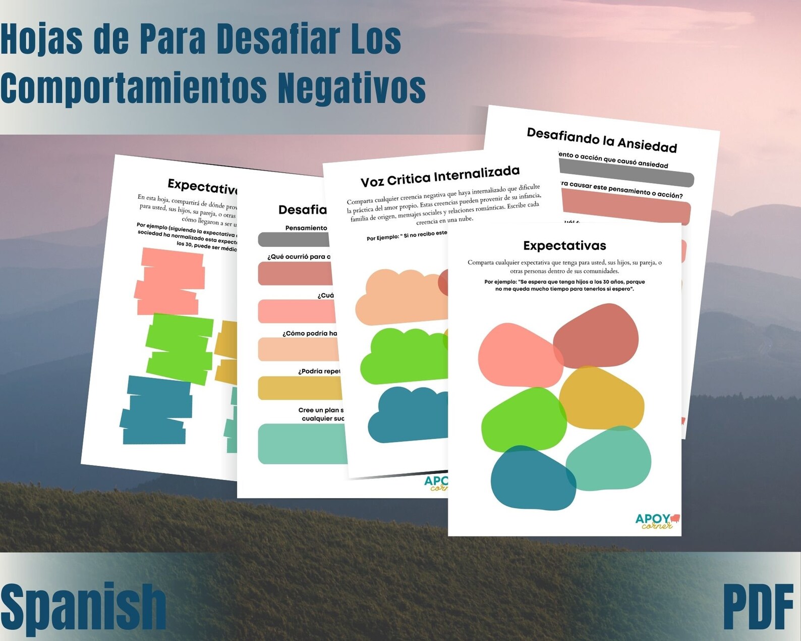 Challenging Negative Behaviors Worksheets | Hojas De Trabajo Para ...