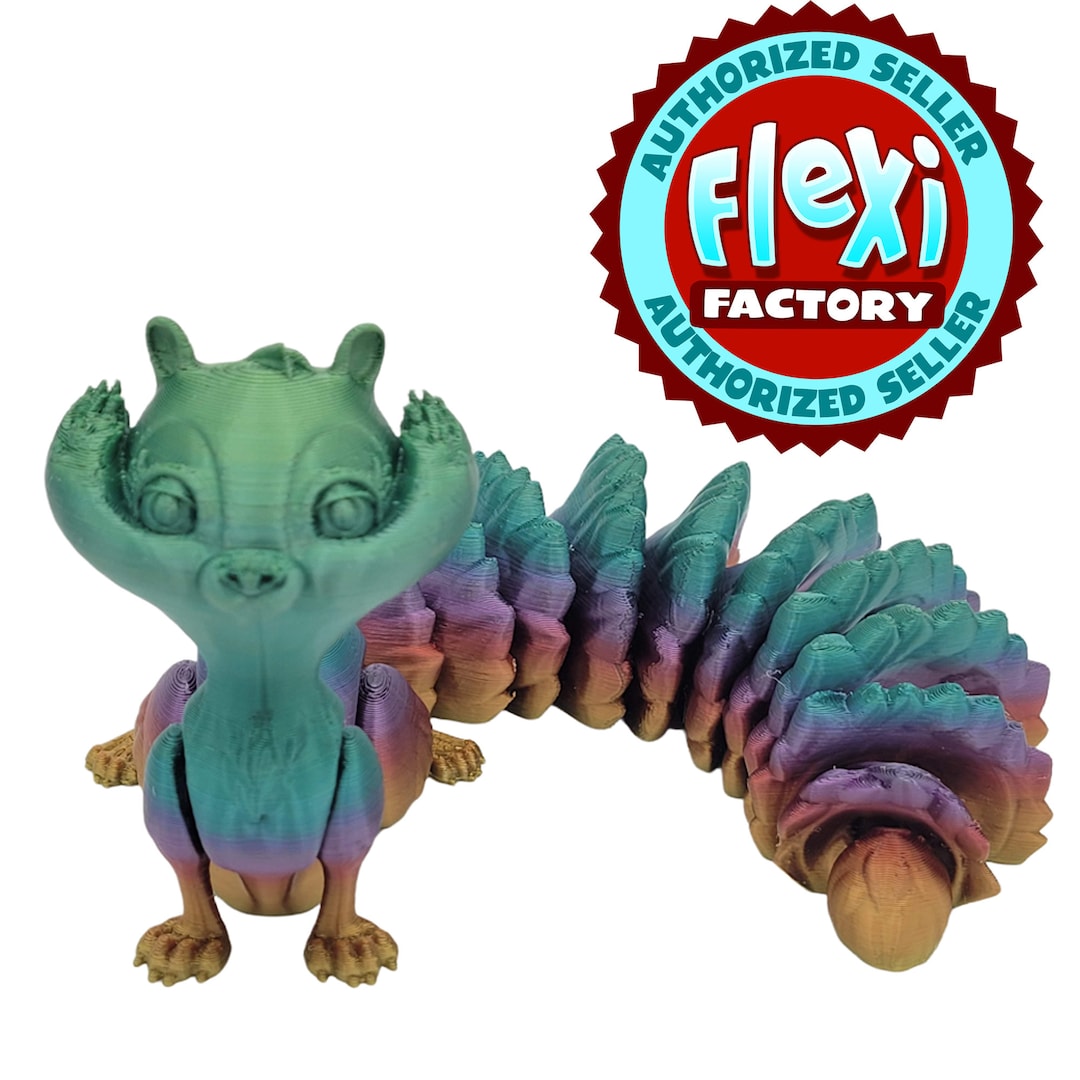 3D Printed Flexi Squirrel - Etsy