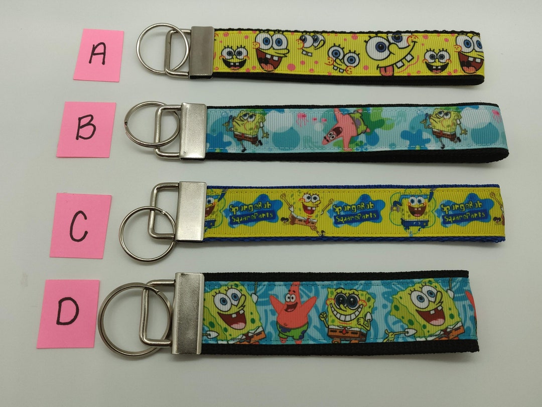 Sponge Bob Square Pants Inspired Key Chain multiple Choices - Etsy