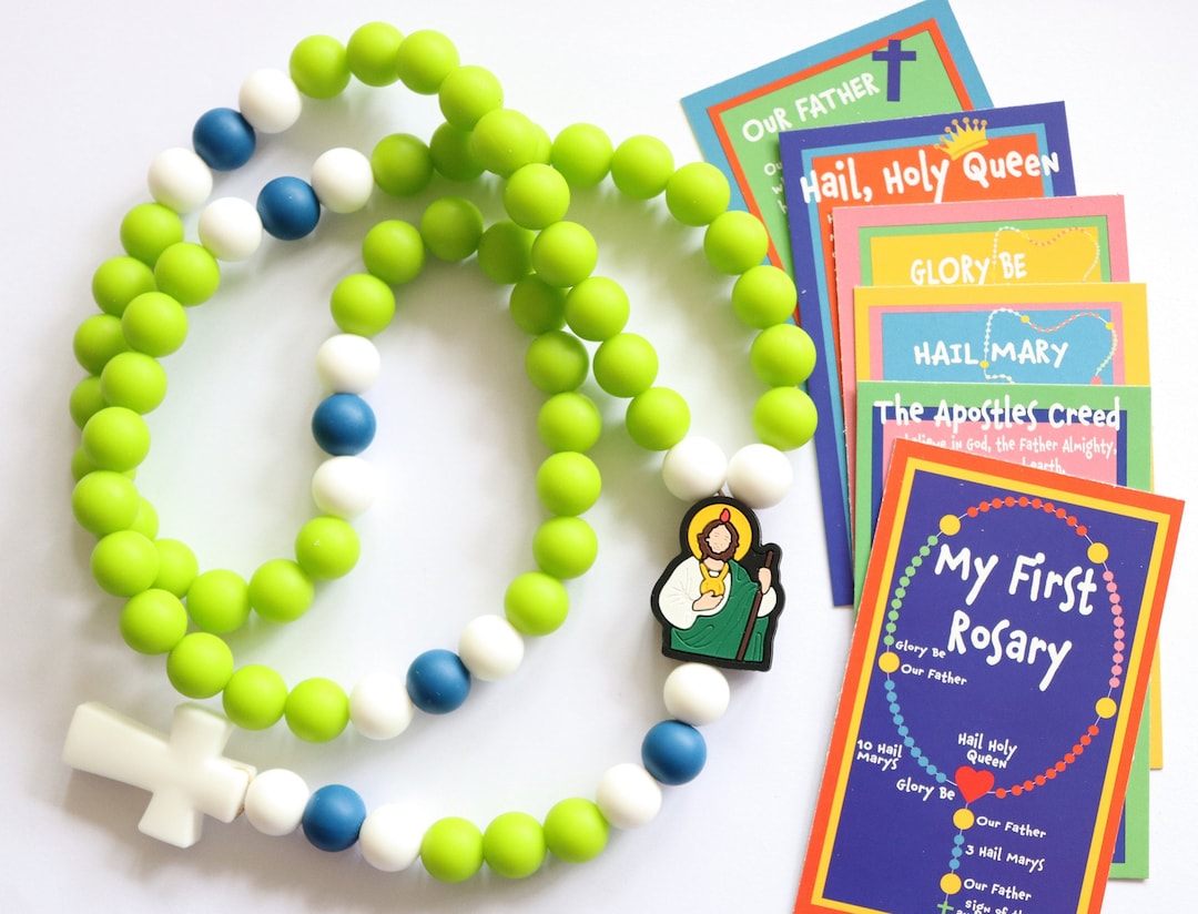 Baby's First Rosary, Children's Silicone Eco-friendly Catholic Rosary ...