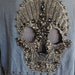 Lace Skull in Silver on a Med Blue Denim Jacket. Embellished Denim ...