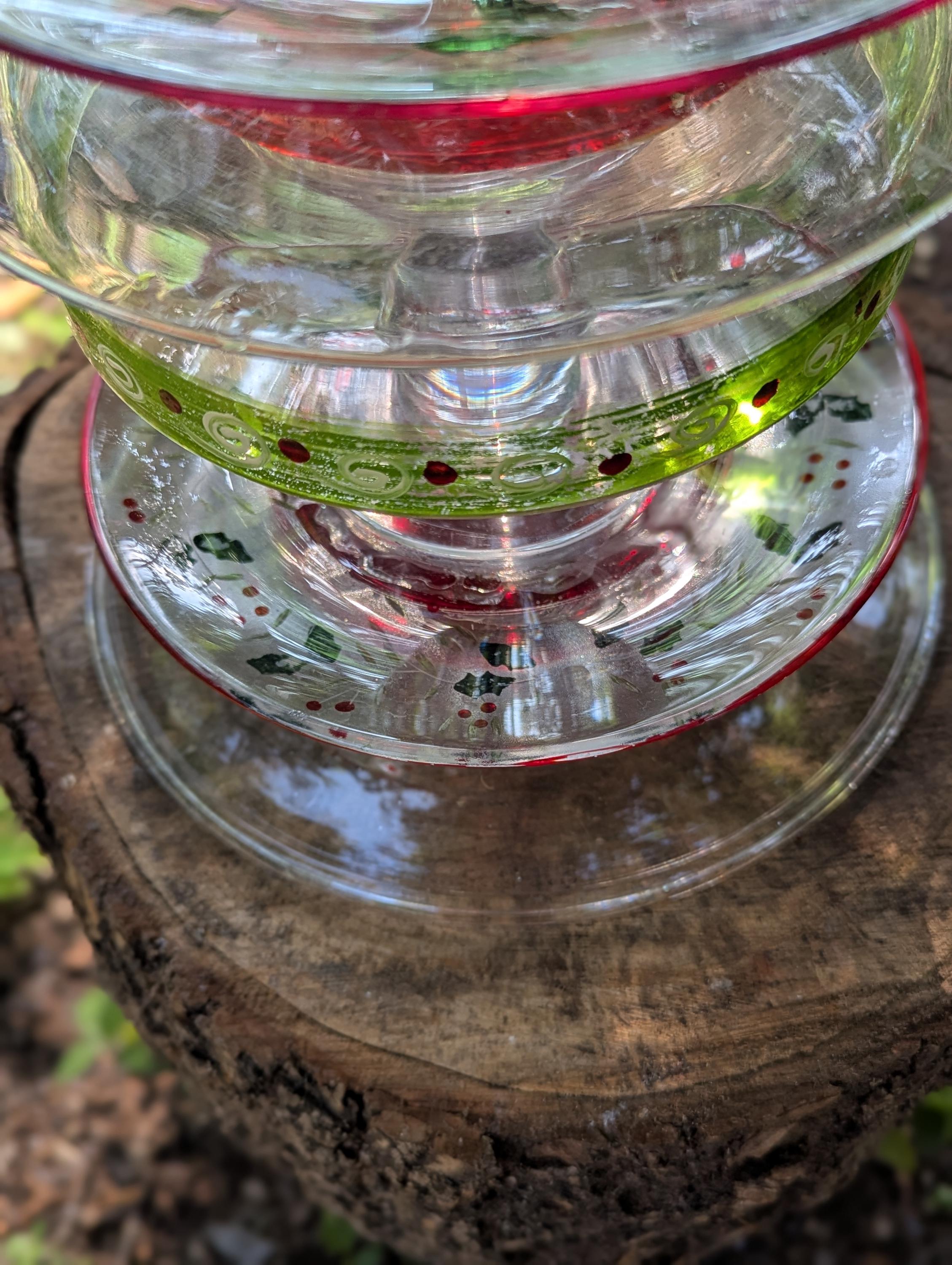 CHRISTMAS IN CRYSTAL Bird Bath, Totem, Bird Feeder, Center Piece, Side ...