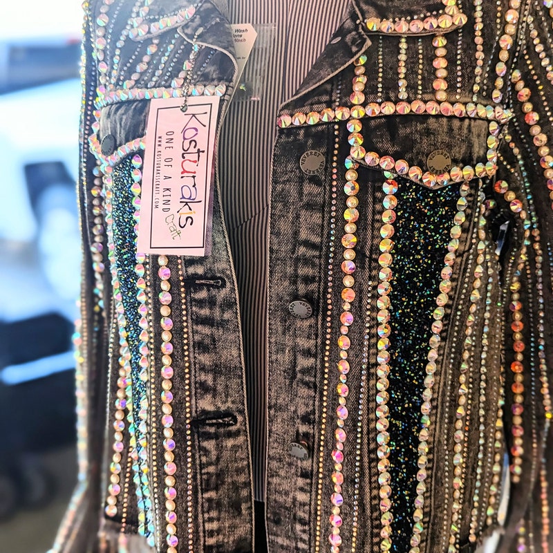 Embellished Jean Jacket - Etsy