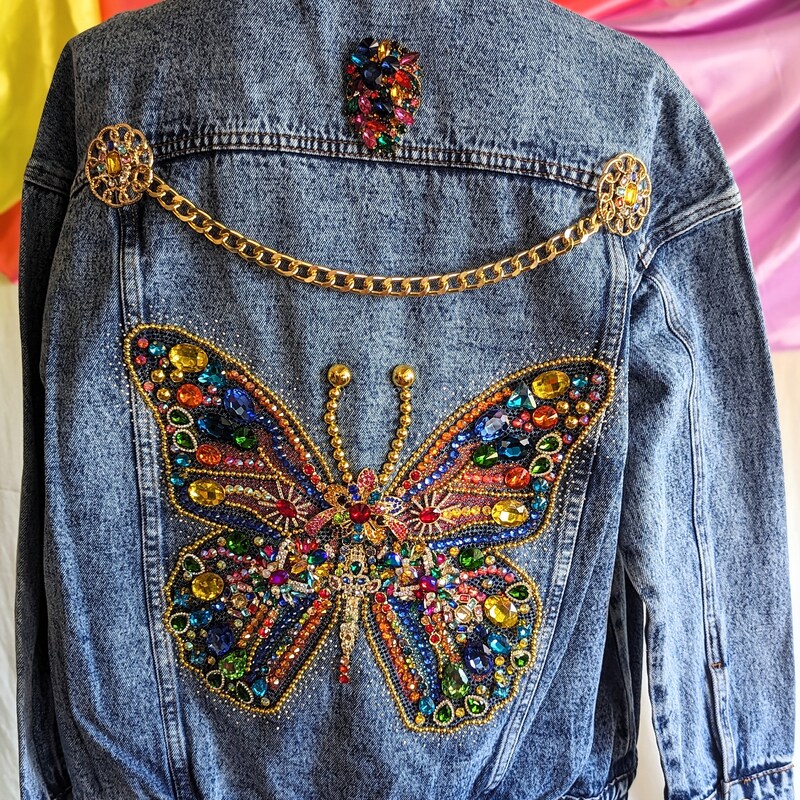 Embellished Jean Jacket - Etsy