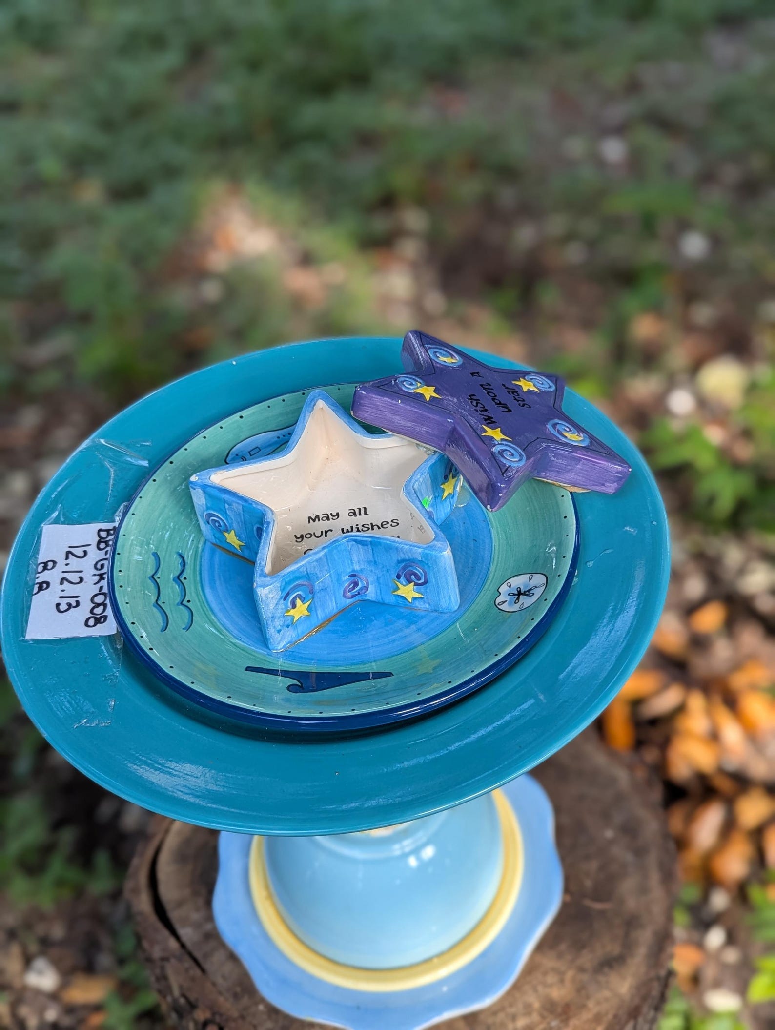 TWINKLE LITTLE STAR Blue Colors Bird Bath, Totem, Bird Feeder, Center ...