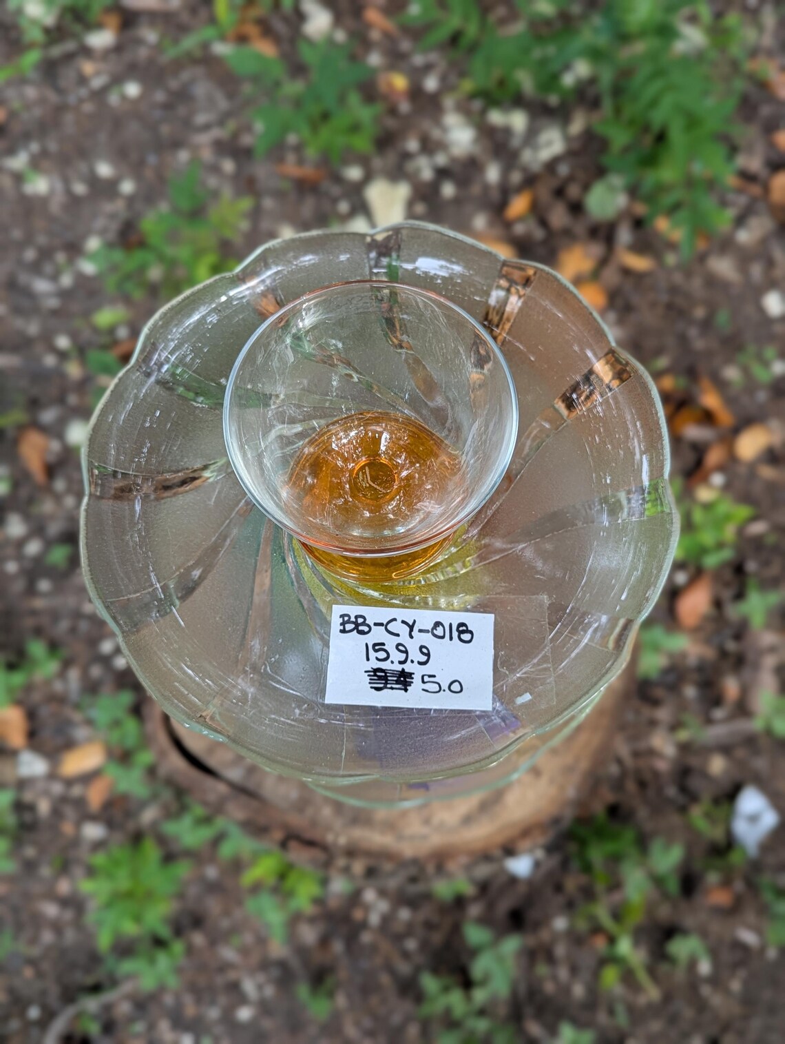 THREE COLORFUL COLUMNS Crystal Bird Bath, Totem, Bird Feeder, Center ...